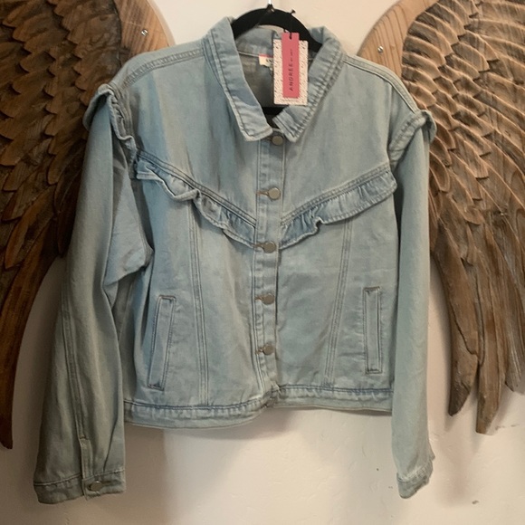 ANDREE BY UNIT | Jackets & Coats | Andre By Unit Denim Jacket Ruffle ...